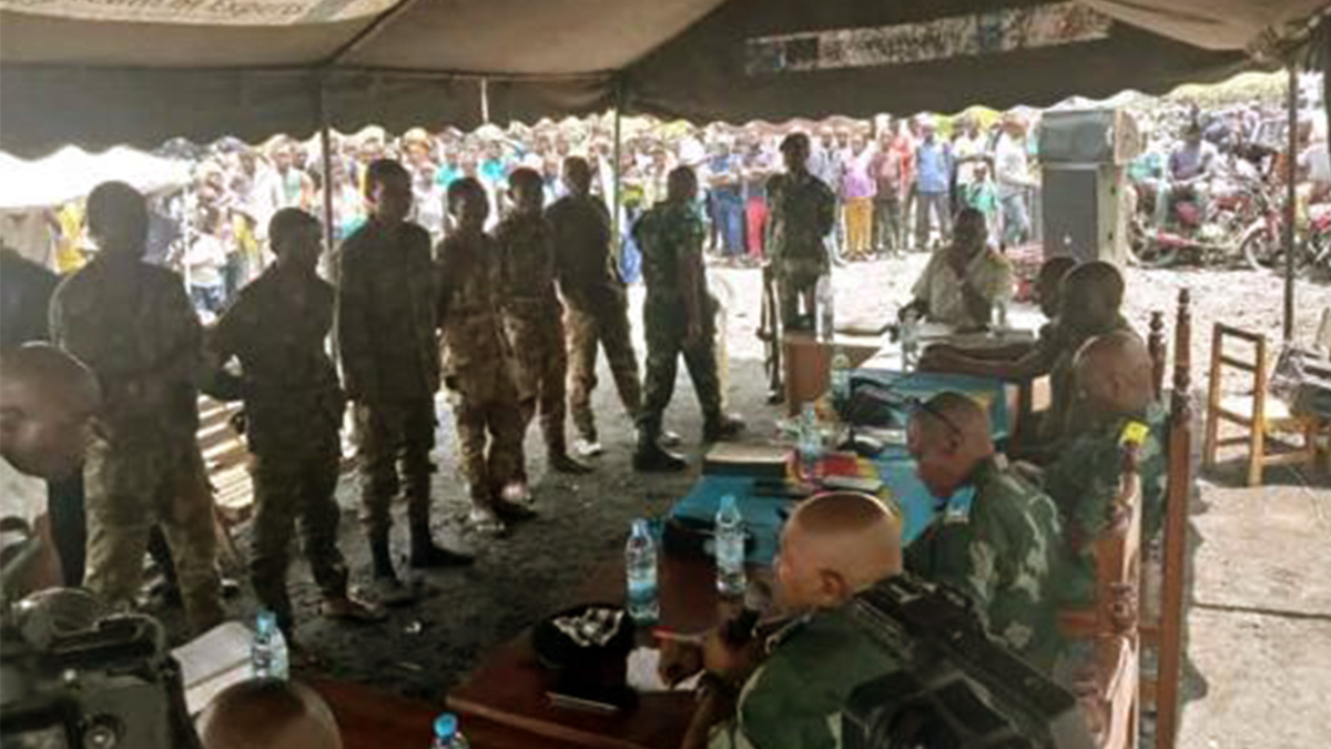 11 officiers du 223e Bataillon des FARDC comparaissent devant la Cour ...